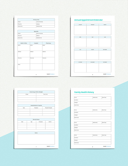 Sample Medical Planner Template - Word, Apple Pages | Template.net
