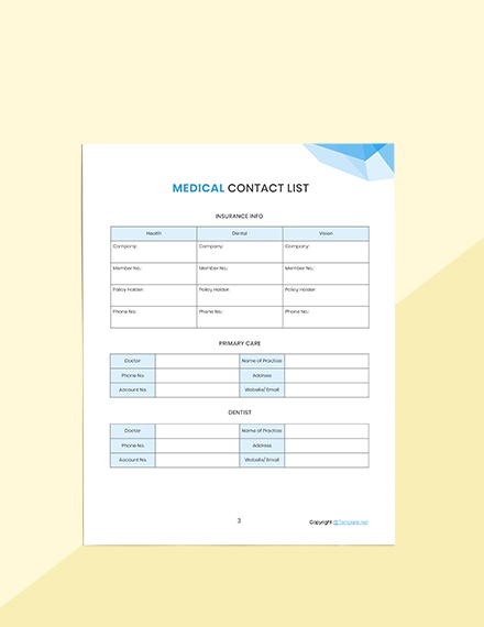Editable Medical Planner Template - Word, Apple Pages | Template.net