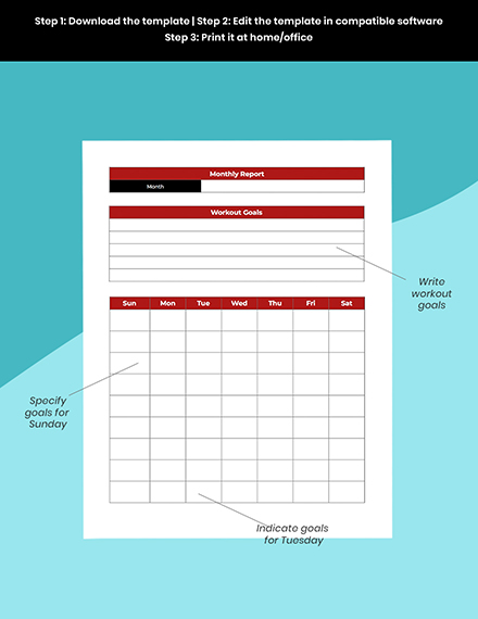 Editable Workout Planner Template - Word, Apple Pages, PDF | Template.net