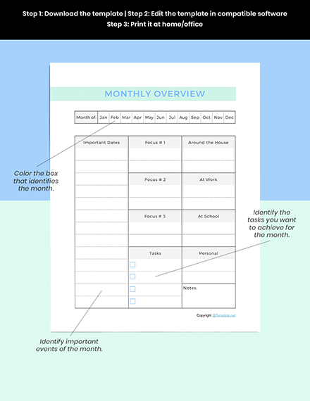 Free Simple Digital Planner Template - Word, Apple Pages | Template.net