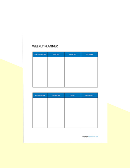 Free Basic Digital Planner Template - Word, Apple Pages | Template.net