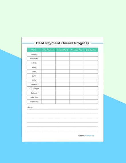 Free Sample Debt Planner Template - Word, Apple Pages | Template.net