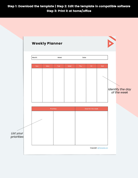 Free Basic Desk Planner Template - Word, Apple Pages | Template.net