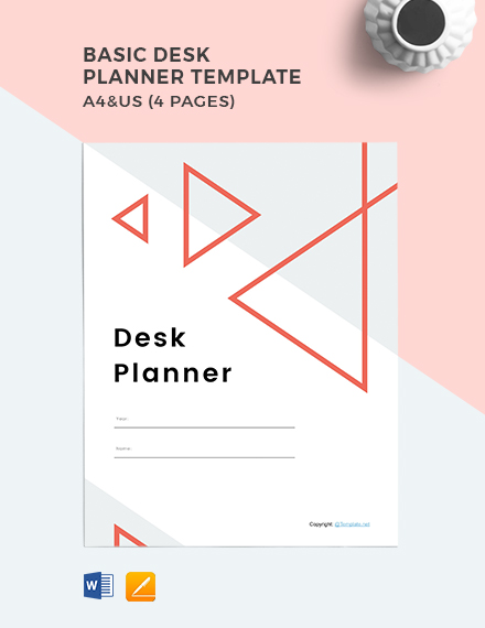 FREE Printable Desk Planner - Word | Pages