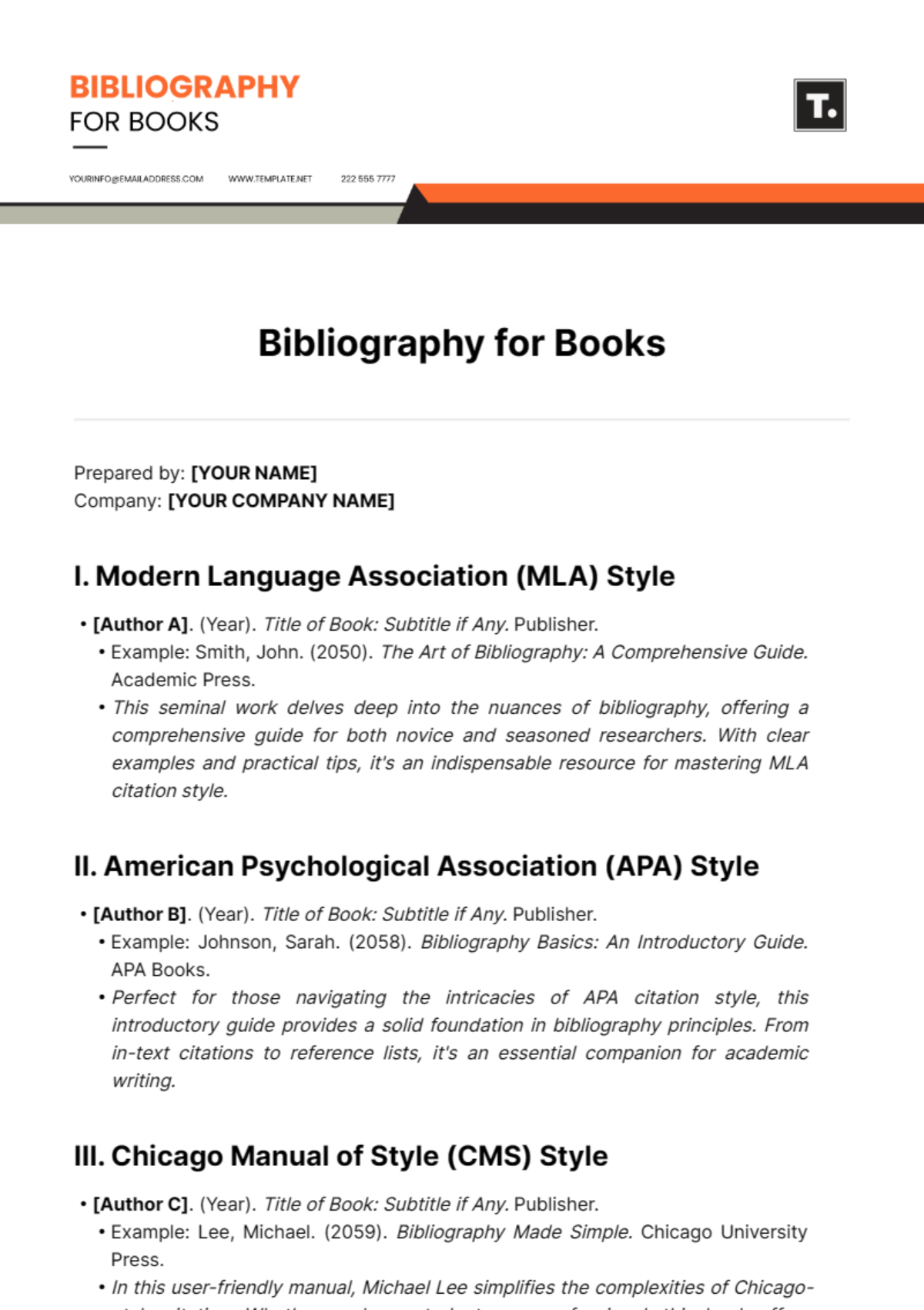 FREE Bibliography Templates & Examples - Edit Online & Download ...
