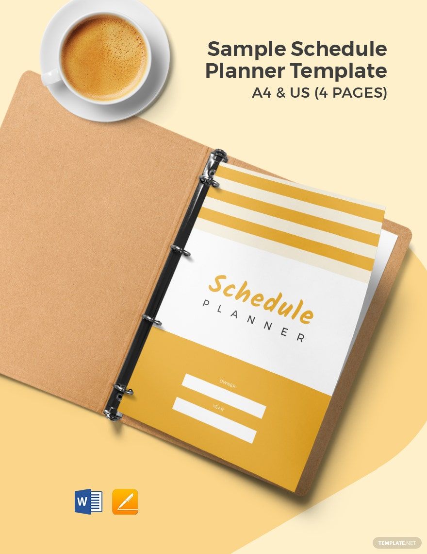 Free Sample Schedule Planner Template Download In Word Google Docs
