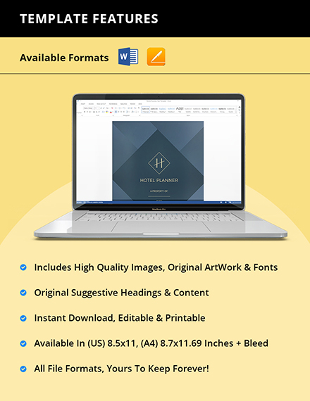 Free Editable Hotel Planner Template - Word, Apple Pages | Template.net