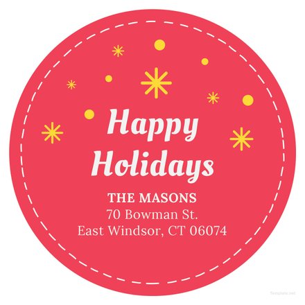 Free Birthday Address Label Template in Adobe Photoshop, Illustrator ...