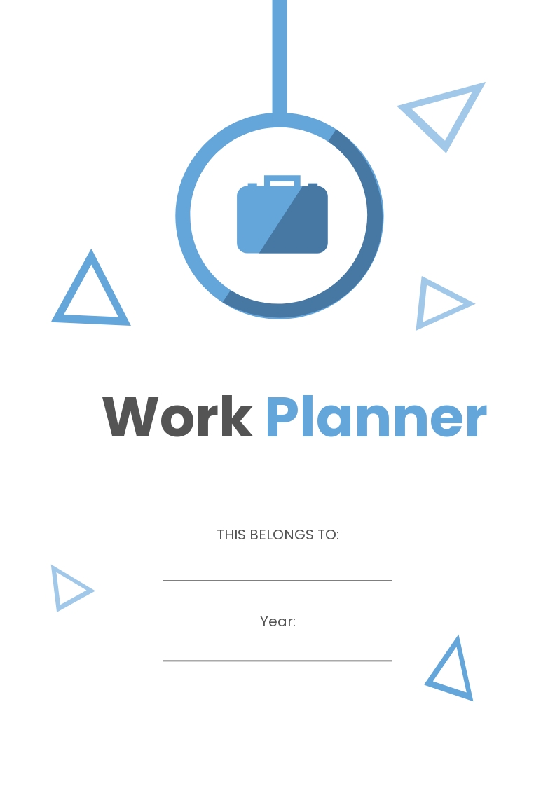 Free Editable Work Planner Template