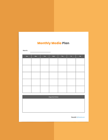 Free Basic Media Planner Template - Word, Apple Pages | Template.net