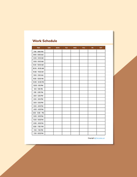 Free Editable Employee Planner Template - Word, Apple Pages | Template.net