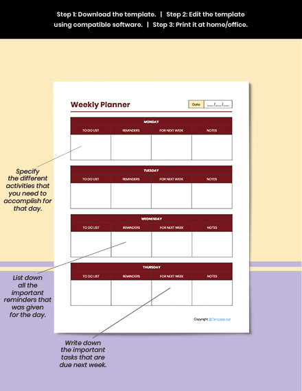 Free Basic Employee Planner Template - Word, Apple Pages | Template.net