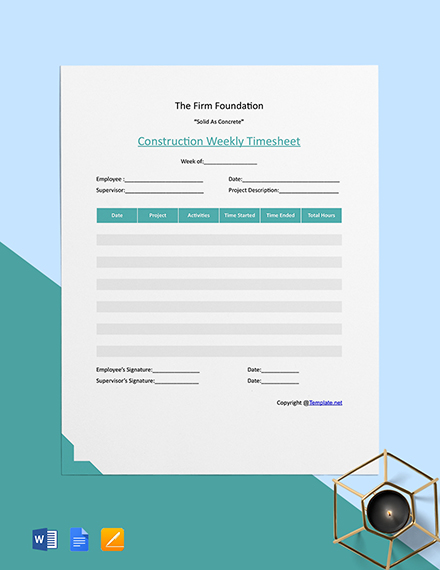 Basic Construction Checklist Template [Free PDF] - Word | Apple Pages