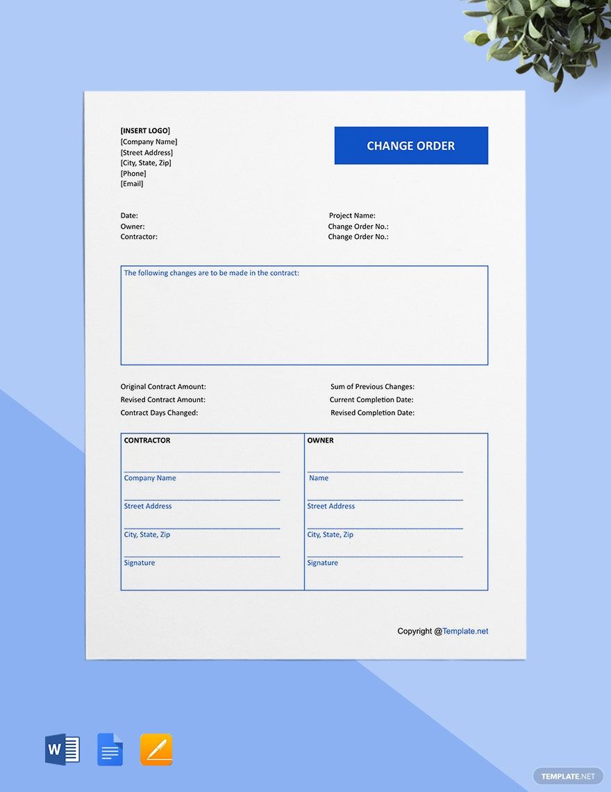 Free Blank Freelance Order Template - Google Docs, Google Sheets, Excel, Word | Template.net