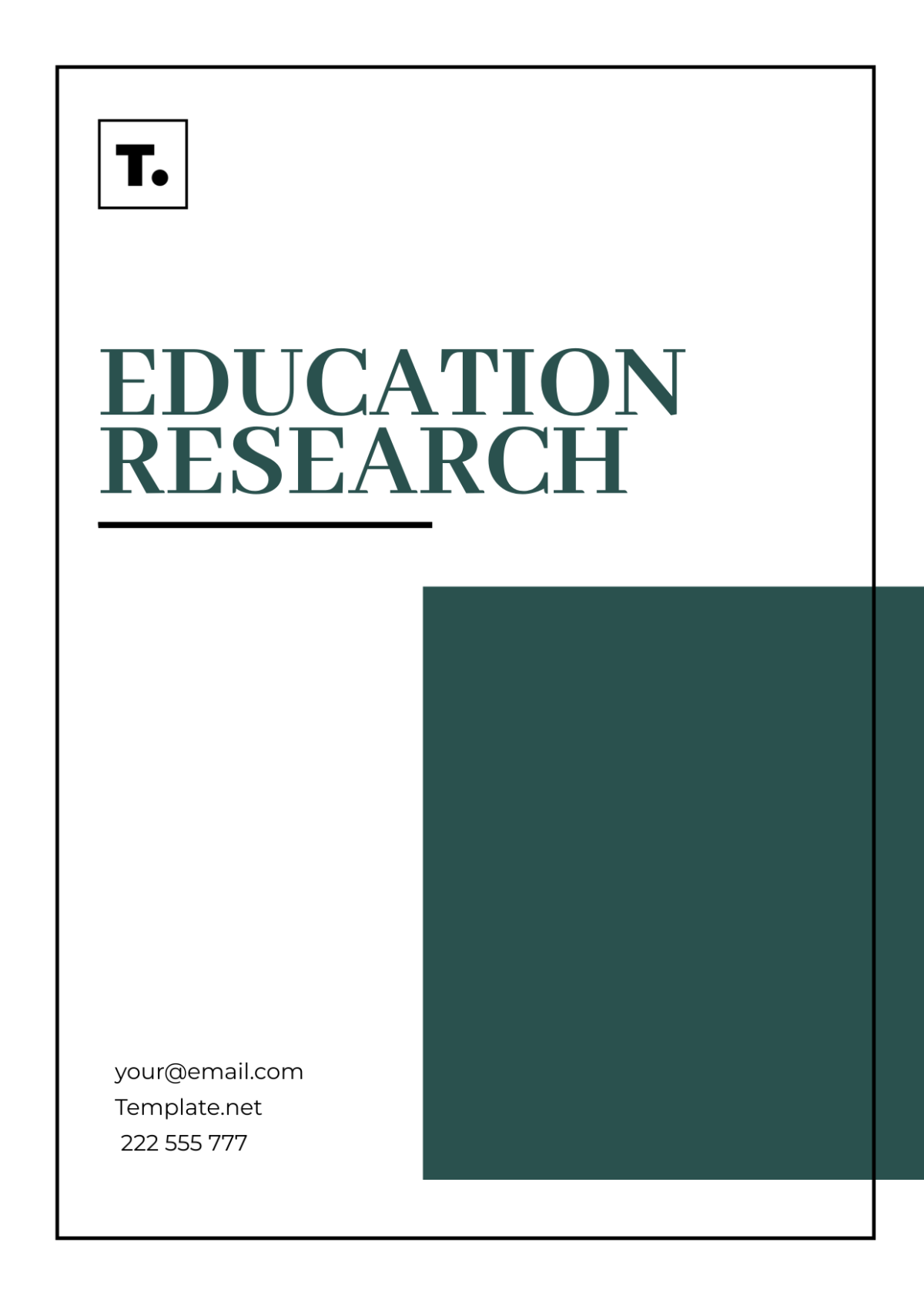Education Research Template - Edit Online & Download Example | Template.net