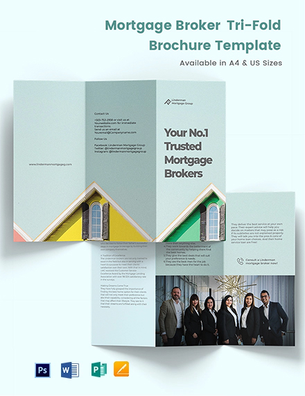 Free Mortgage Broker Tri-Fold Brochure Template