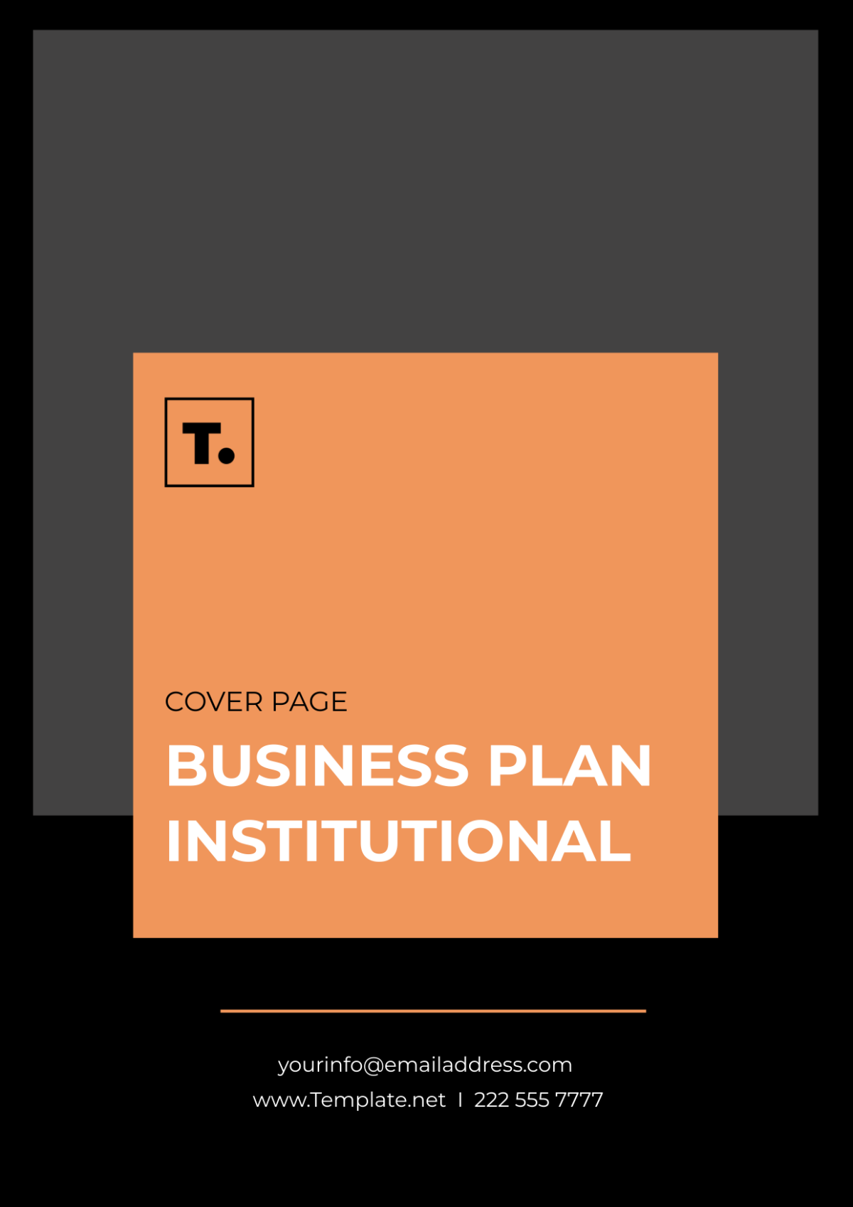 Business Plan Institutional Cover Page Template - Edit Online ...
