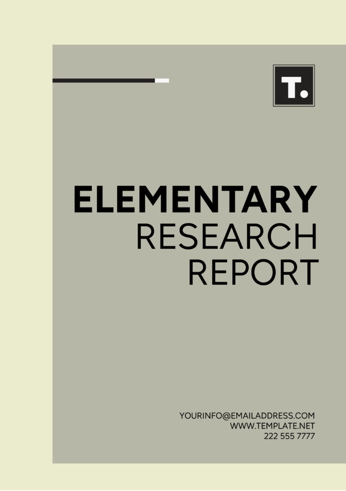 Elementary Research Report Template - Edit Online & Download Example ...