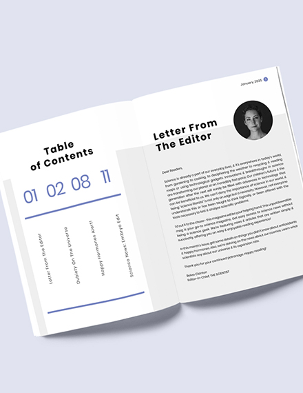 Modern Science Magazine Template - InDesign, Word, Apple Pages ...