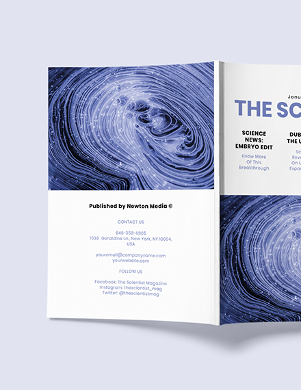 Modern Science Magazine Template - InDesign, Word, Apple Pages ...