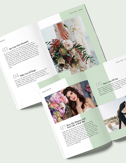 Modern Wedding magazine Template - InDesign, Word, Apple Pages ...