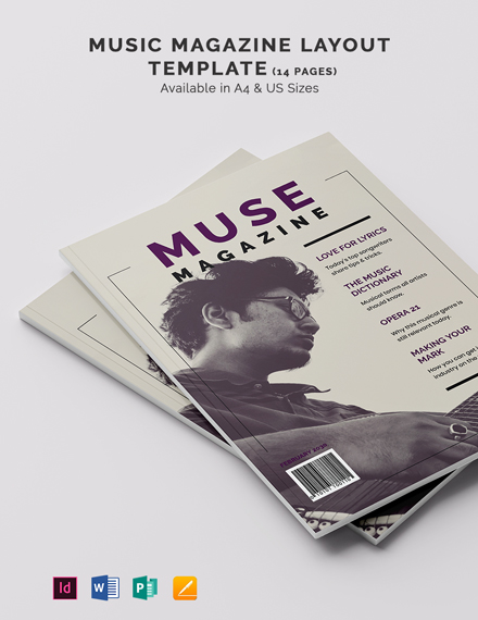 Music Magazine Layout Template