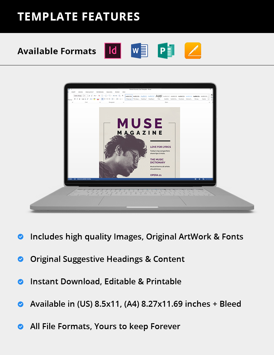 Music Magazine Layout Template - Download in Word, Apple Pages ...