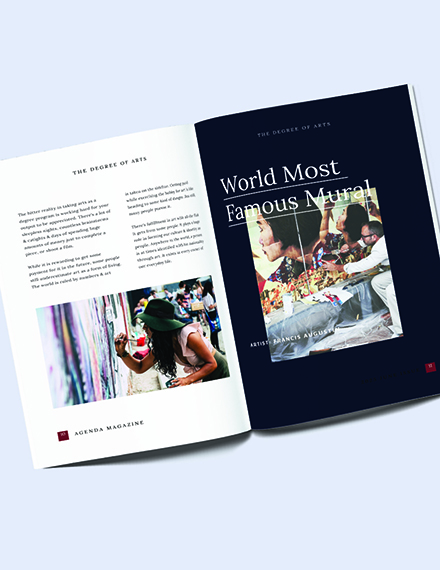 Modern College Magazine Template - InDesign, Word, Apple Pages ...