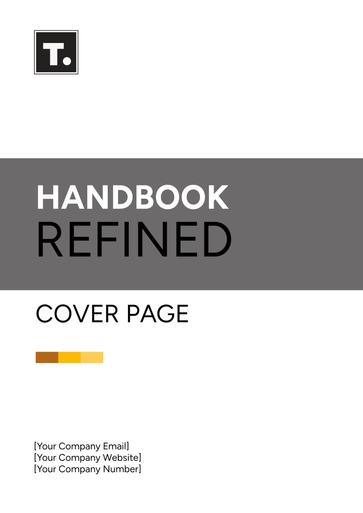 Handbook Refined Cover Page Templates - Edit Online & Download Example ...