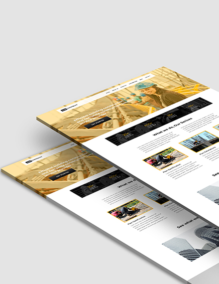 One Page Construction Website Template - HTML5, PSD | Template.net