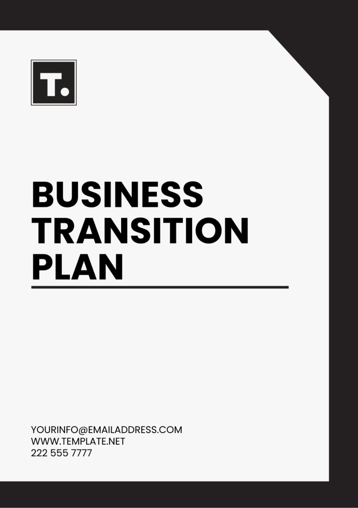 Business Transition Plan Template - Edit Online & Download Example ...