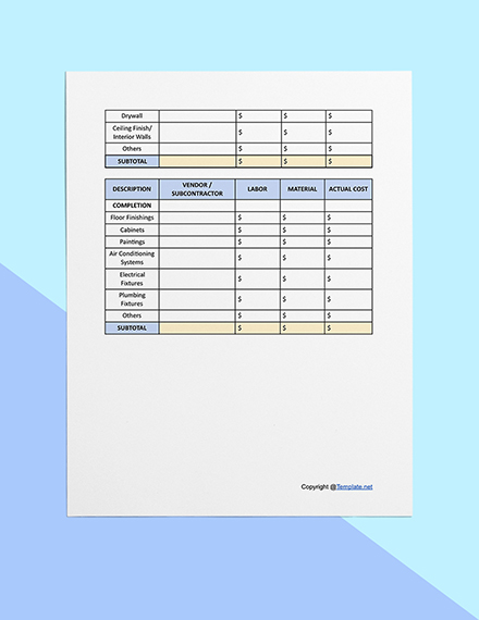 Free Simple Construction Worksheet Template - Word, Apple Pages ...