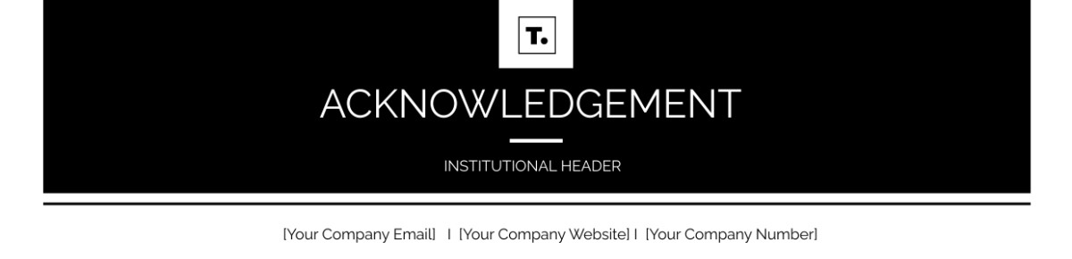 Acknowledgement Institutional Header Template - Edit Online & Download ...