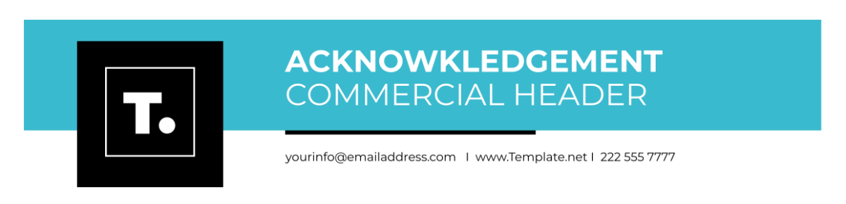 Acknowledgement Commercial Header Template - Edit Online & Download ...