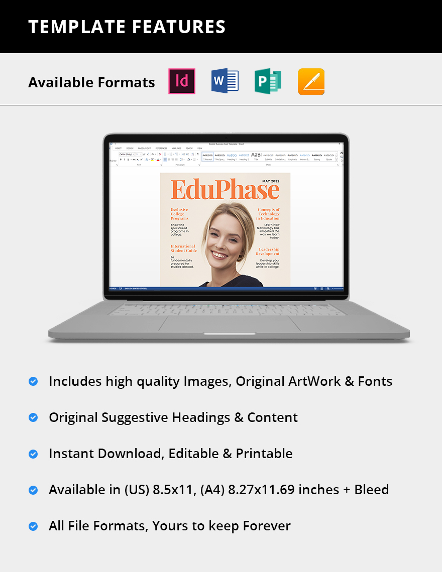 University Magazine Template - Download in Word, Apple Pages, Publisher ...