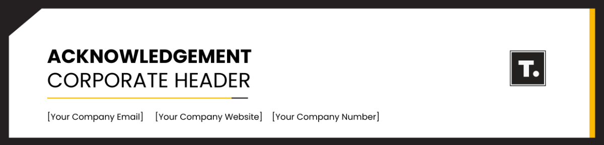Acknowledgement Corporate Header Templates - Edit Online & Download ...