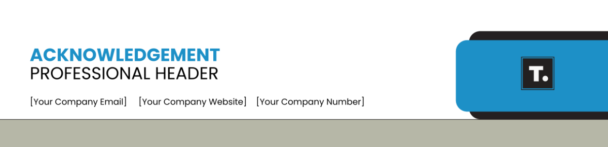 Acknowledgement Professional Header Templates - Edit Online & Download ...