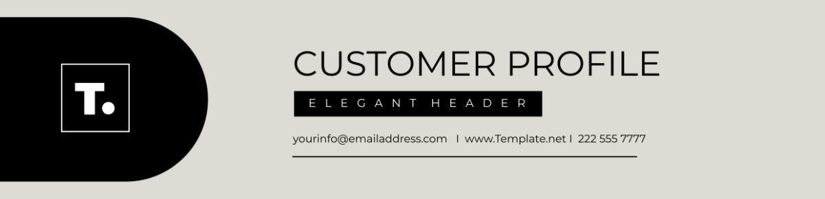 Customer Profile Elegant Header Template - Edit Online & Download ...