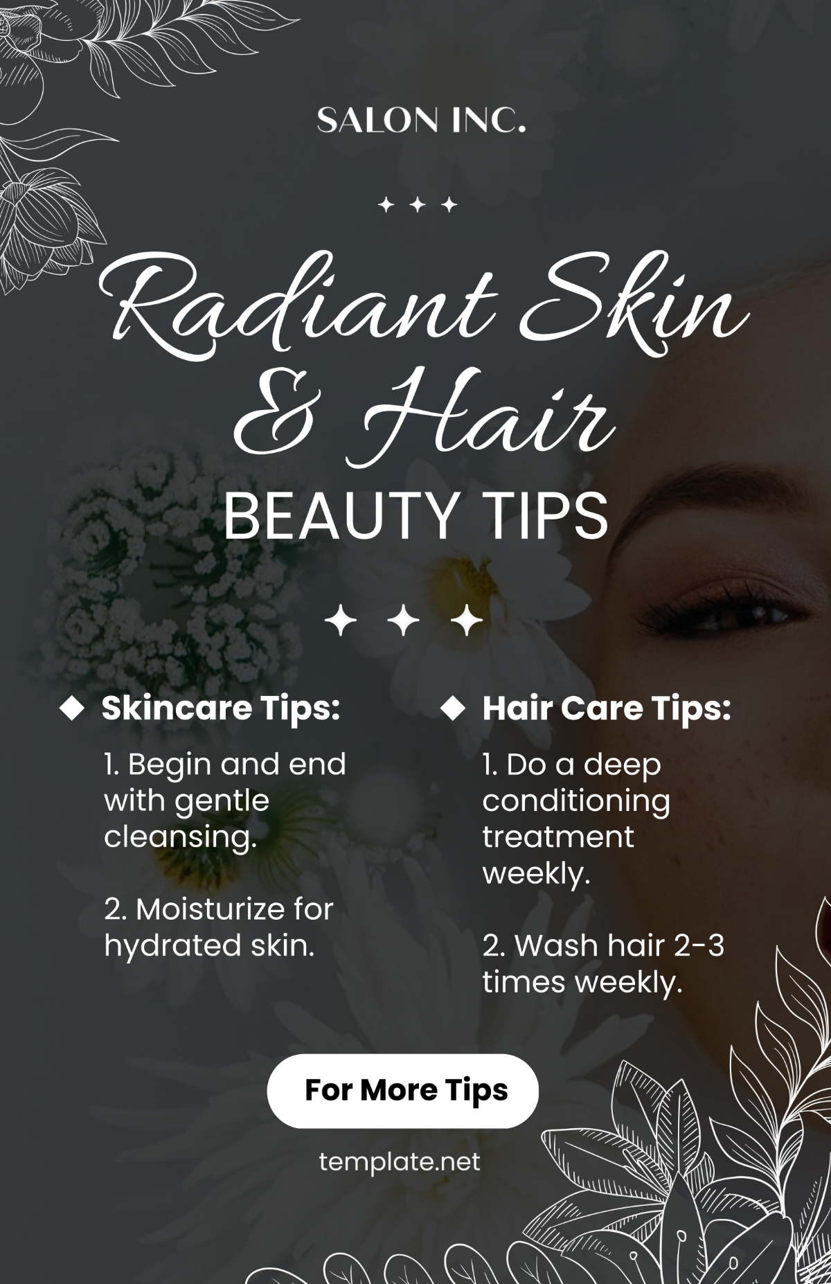 Salon Beauty Tips Poster Template - Edit Online & Download Example ...