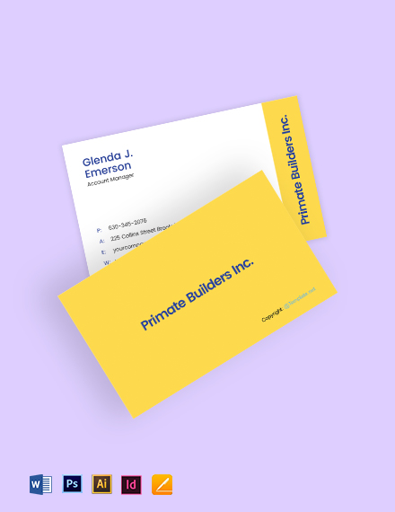 FREE Basic Construction ID Card Template - PDF | Word (DOC) | PSD ...