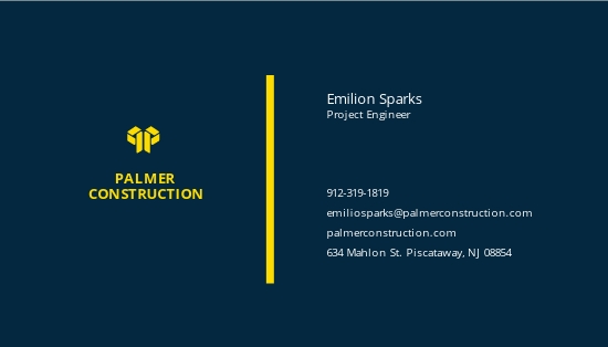 Sample Construction Business Card Template [Free JPG] - Illustrator ...