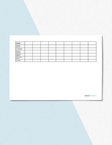 Free Blank Construction Tracking Template - Google Sheets, Excel, Word ...