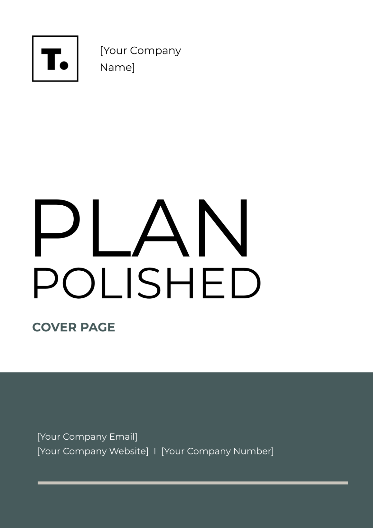 Plan Polished Cover Page Templates - Edit Online & Download Example ...