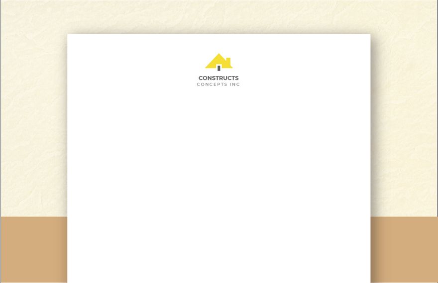 Basic Construction Letterhead Template - Download in Word, PDF ...