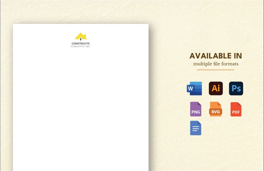 Basic Construction Letterhead Template - Download in Word, PDF ...