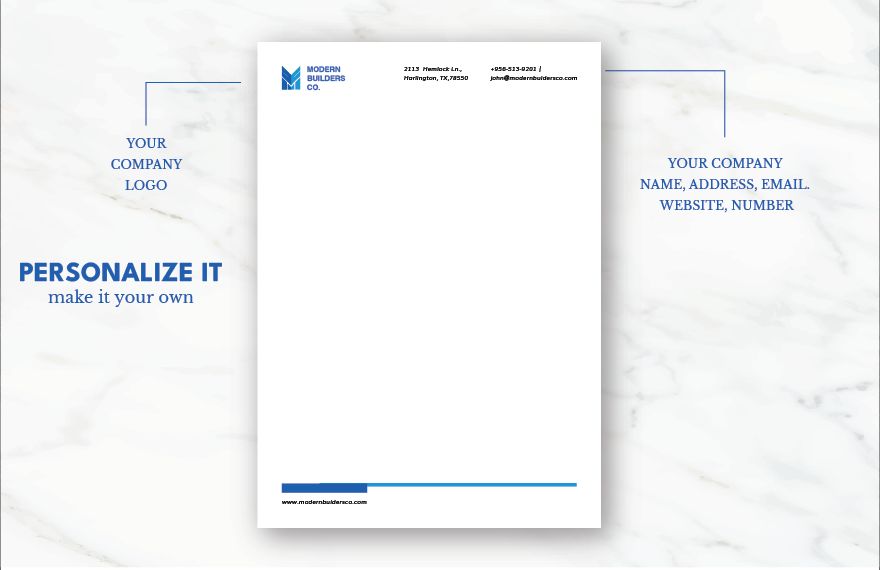 Simple Construction Letterhead Template - Download in Word, PDF ...