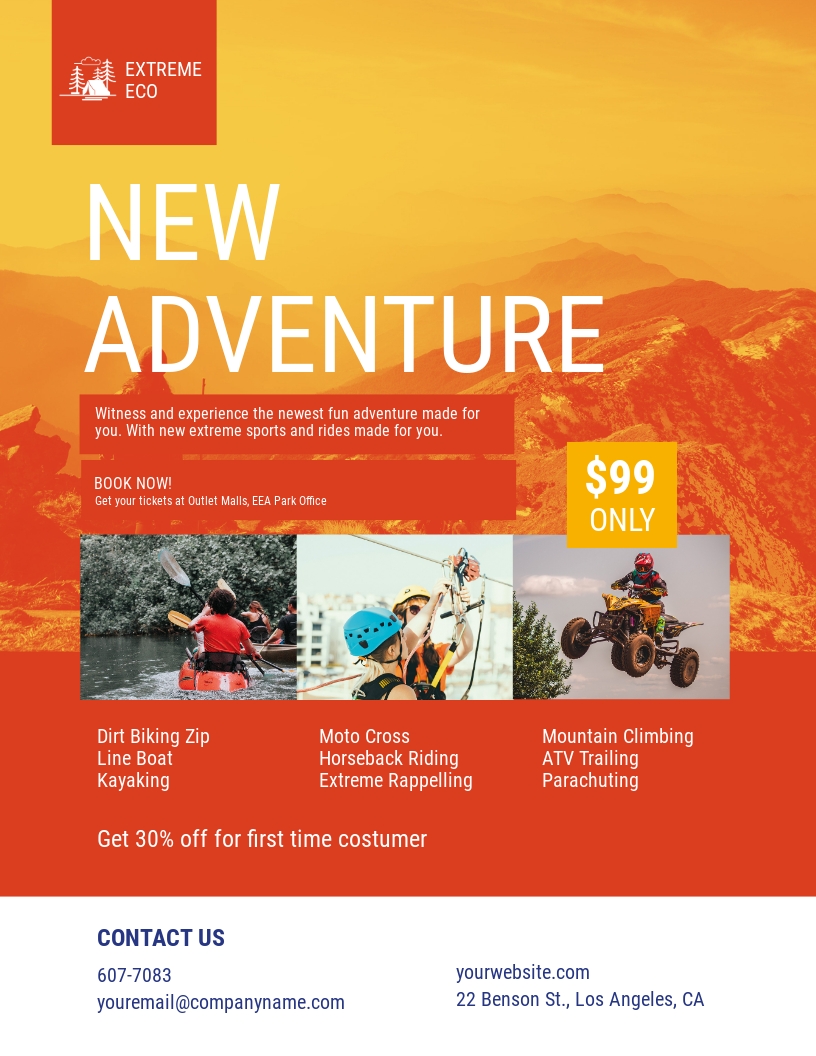 Adventure Camp Flyer Template | Template.net