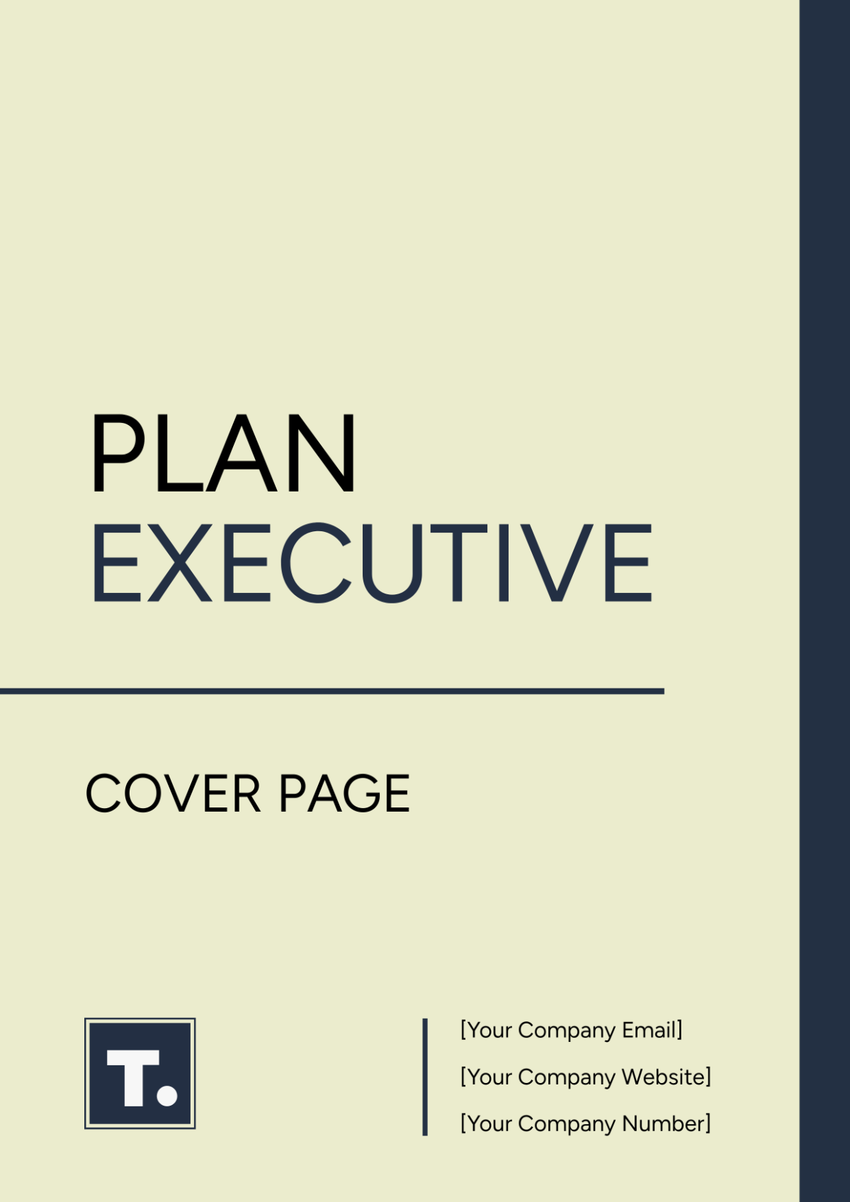 lan Executive Cover Page Template - Edit Online & Download Example ...