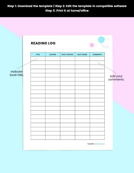 Free Basic Book Planner Template - Word, Apple Pages | Template.net