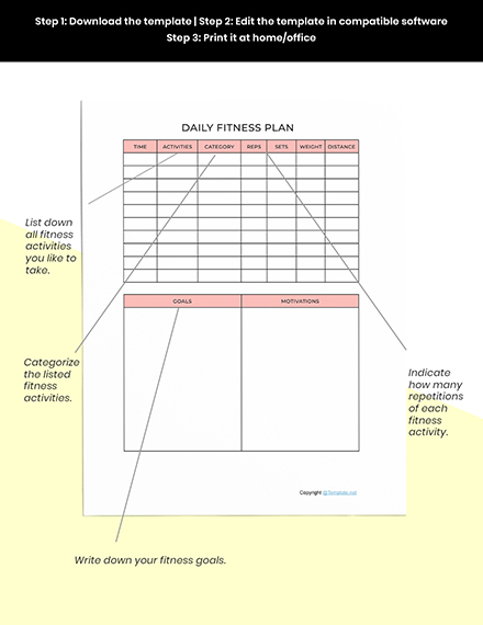 Editable Fitness Planner Template - Word, Apple Pages | Template.net